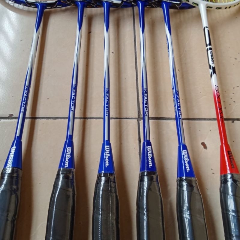 Jual Raket Badminton Wilson Kfaktor full carbon Ringan | Shopee Indonesia
