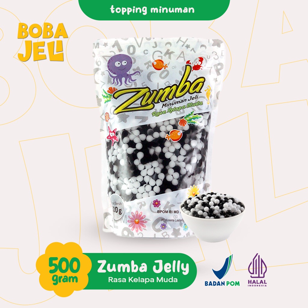 Jual Jelly Mutiara Kecebong Hitam Putih Zumba 500gr | Shopee Indonesia