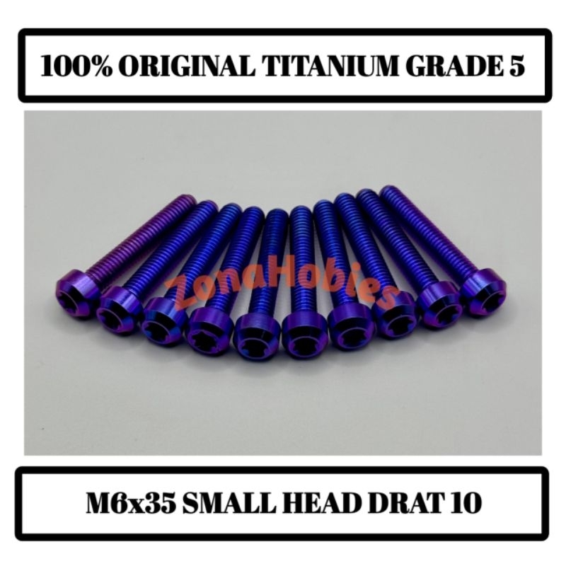 Jual Baut Titanium gr5 M6x35 smal (HARGA SATUAN) | Shopee Indonesia