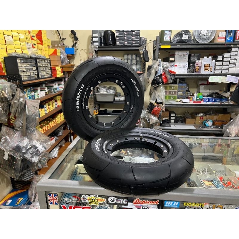 Jual Velg Tubeless Vespa Ring 10 Modular Gscooter Black set Ban ...