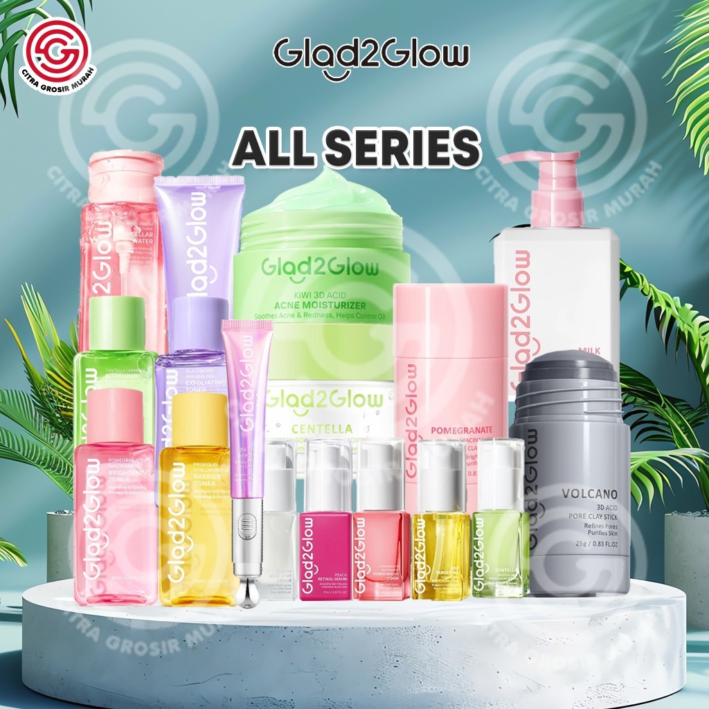 Jual GLAD2GLOW Skincare Blueberry Moisturizer || Pomegrante || Acne ...