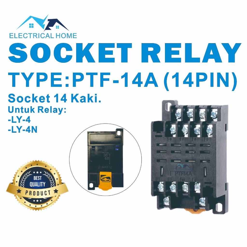 Jual SOCKET RELAY LY4/LY4N PTF14 14PIN | Shopee Indonesia