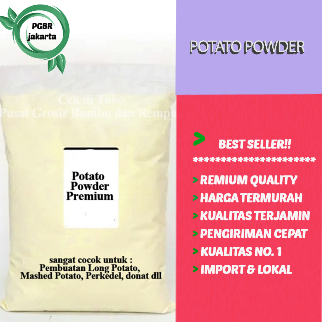 Jual POTATO FLAKES POWDER 1 KG / GERMAN QUALITY / TEPUNG KENTANG LONG ...