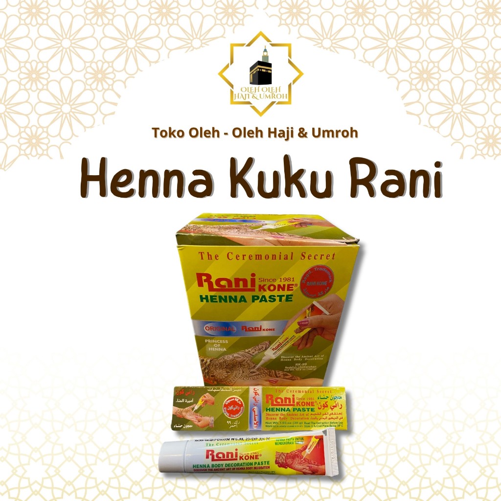 Jual HENA RANI BESAR 30 GRAM OLEH OLEH HAJI DAN UMROH CAT KUKU HALAL ASLI ORIGINAL HENNA PASTA ...