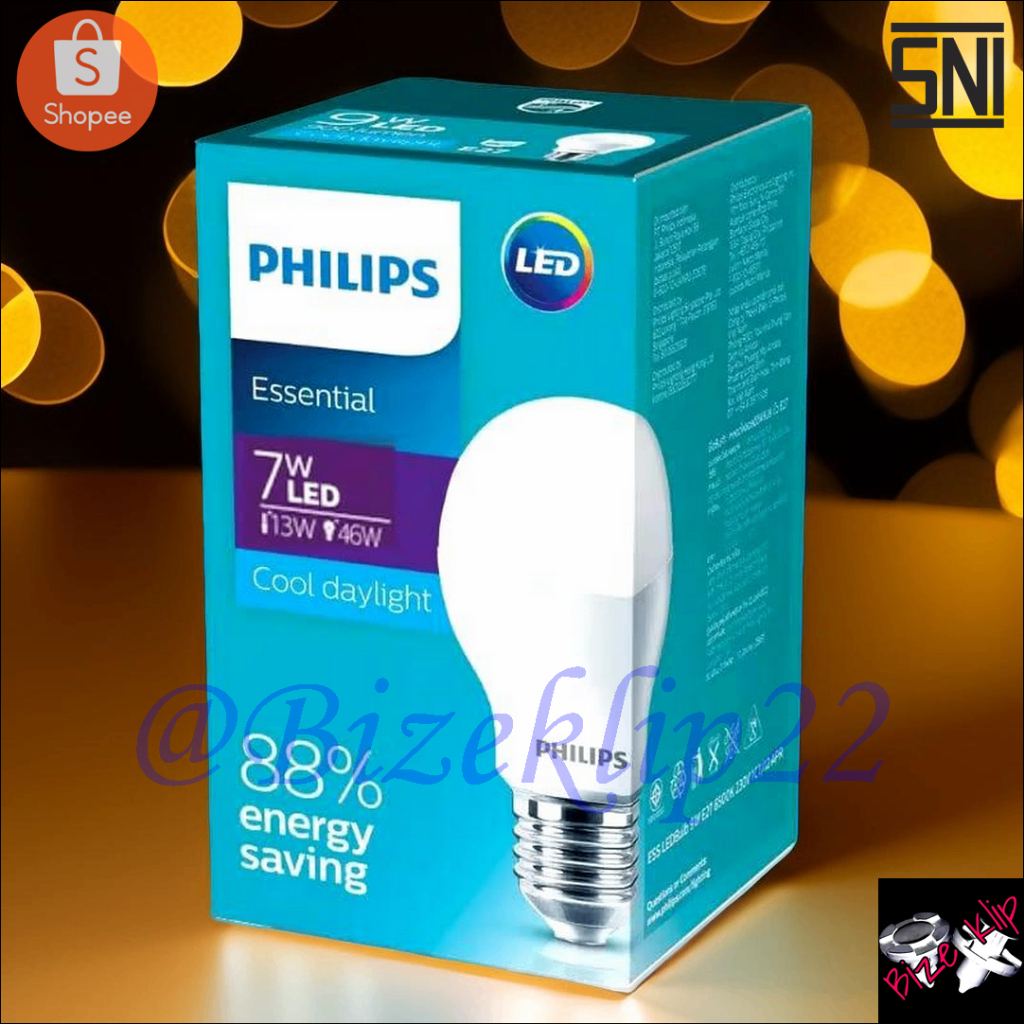 Jual Philips Lampu Bohlam Bulb LED Essential 7 Watt 6500K Putih / Cool Daylight | Shopee Indonesia