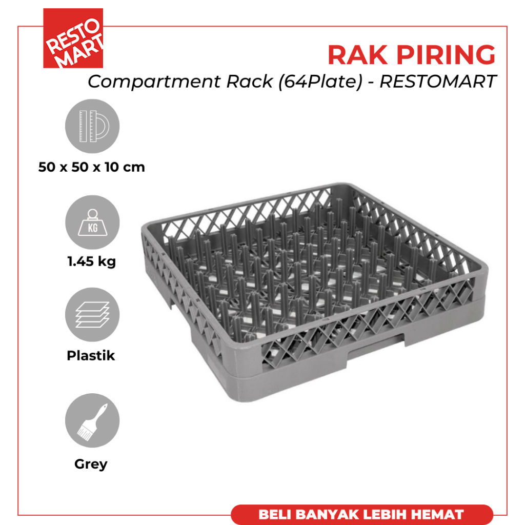 Jual Rak Piring / Keranjang Piring / Compartment Rack (64 Plate & Tray ...