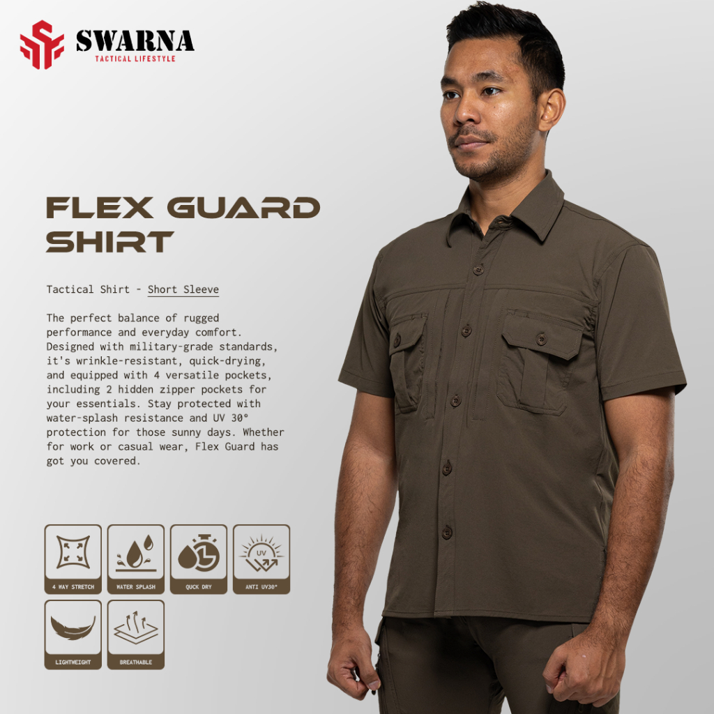 Jual Swarna Tactical Flex Guard Shirt - Short Sleeve | Shopee Indonesia