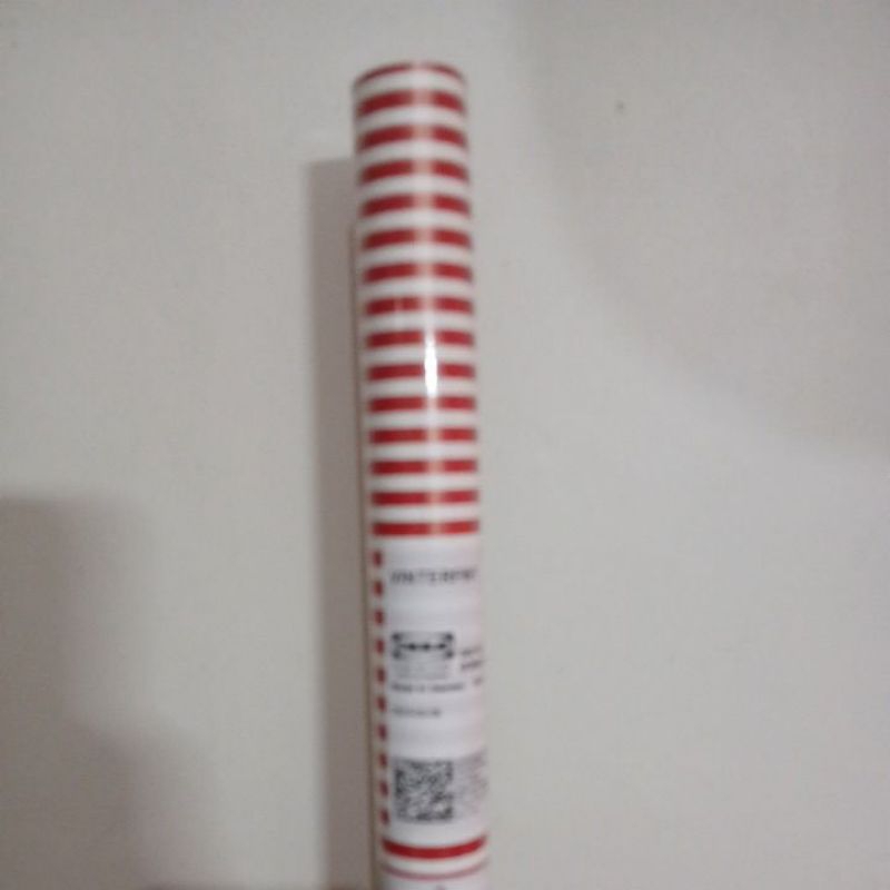 Jual Kertas Kado Garis Merah Putih 3X0.7Meter christmas natal wrap gift ...