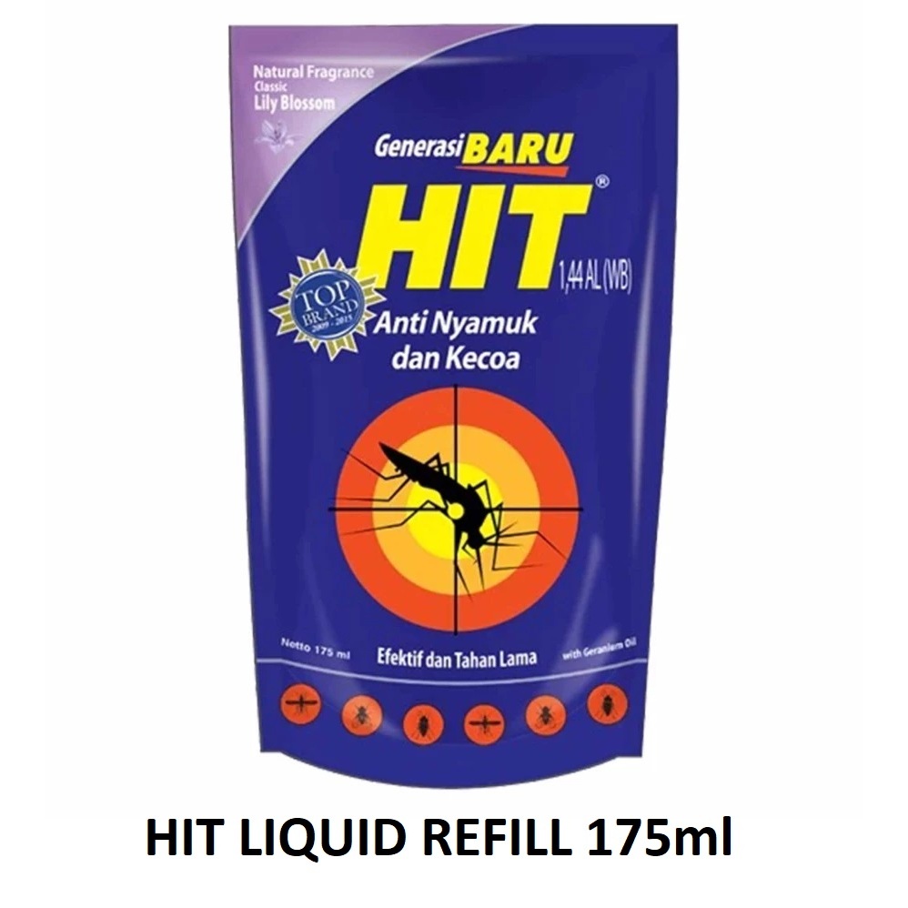 Jual Hit Liquid Refill 175ml Cair Pouch Pembunuh Nyamuk Isi Ulang Hit ...