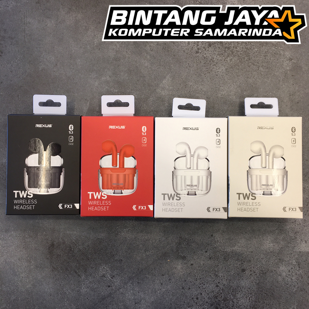 Jual Rexus Earphone TWS FX3 - REXUS TWS Bluetooth 5.3 | Shopee Indonesia