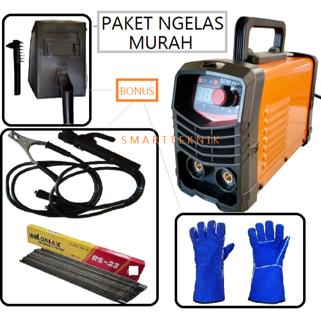 Jual Mesin las lengkap paket mesin las mma 120amper set aksecoris set ...