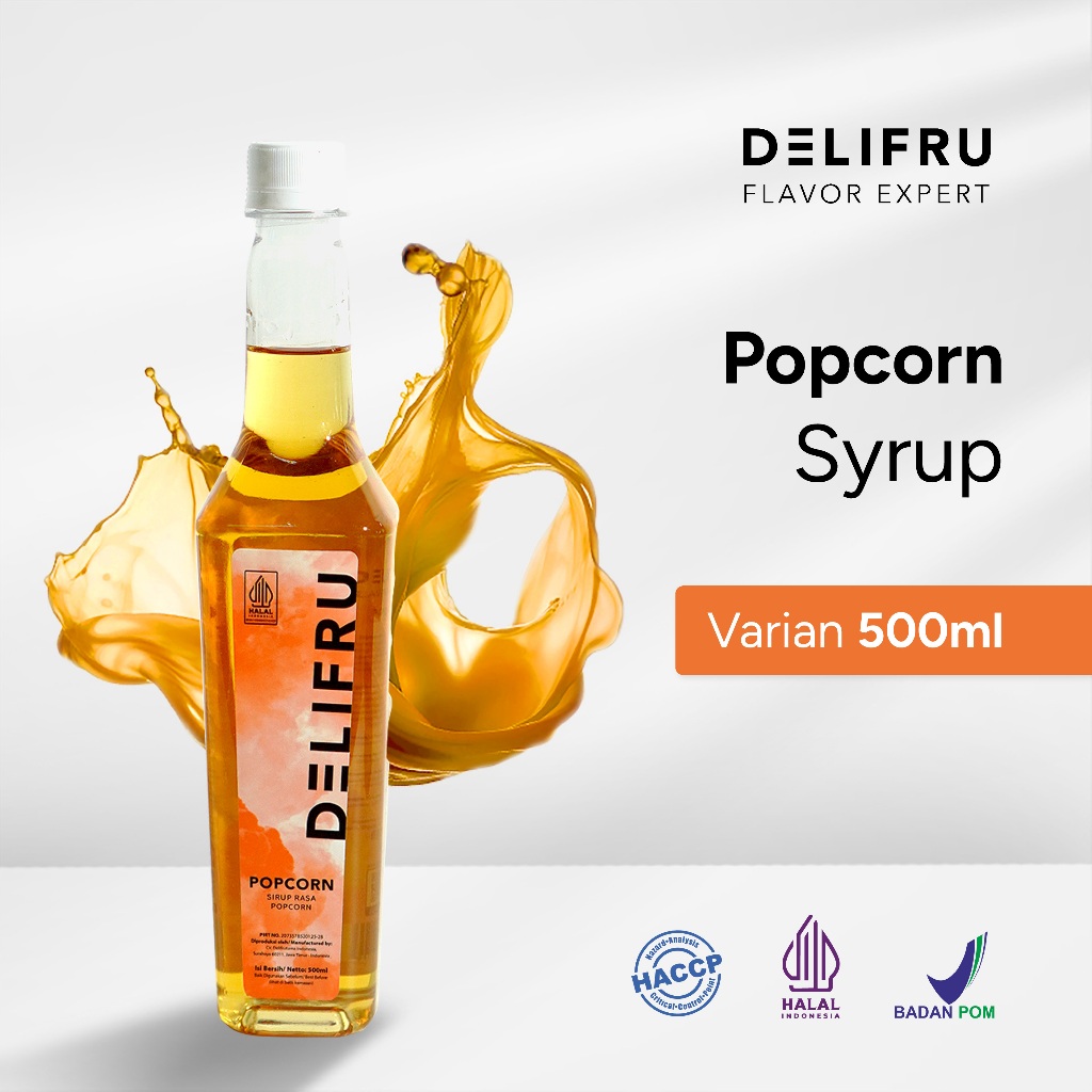 Jual Delifru Popcorn Syrup 500 ml - Sirup Pop Corn | Shopee Indonesia