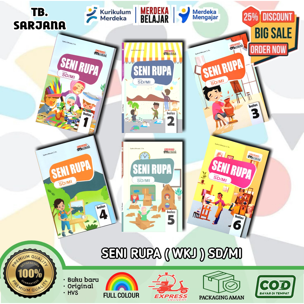 Jual Buku Siswa Pendamping SENI RUPA Kelas 1,2,3,4,5,6 SD Kurikulum Merdeka - Wahana Karya Jaya ...