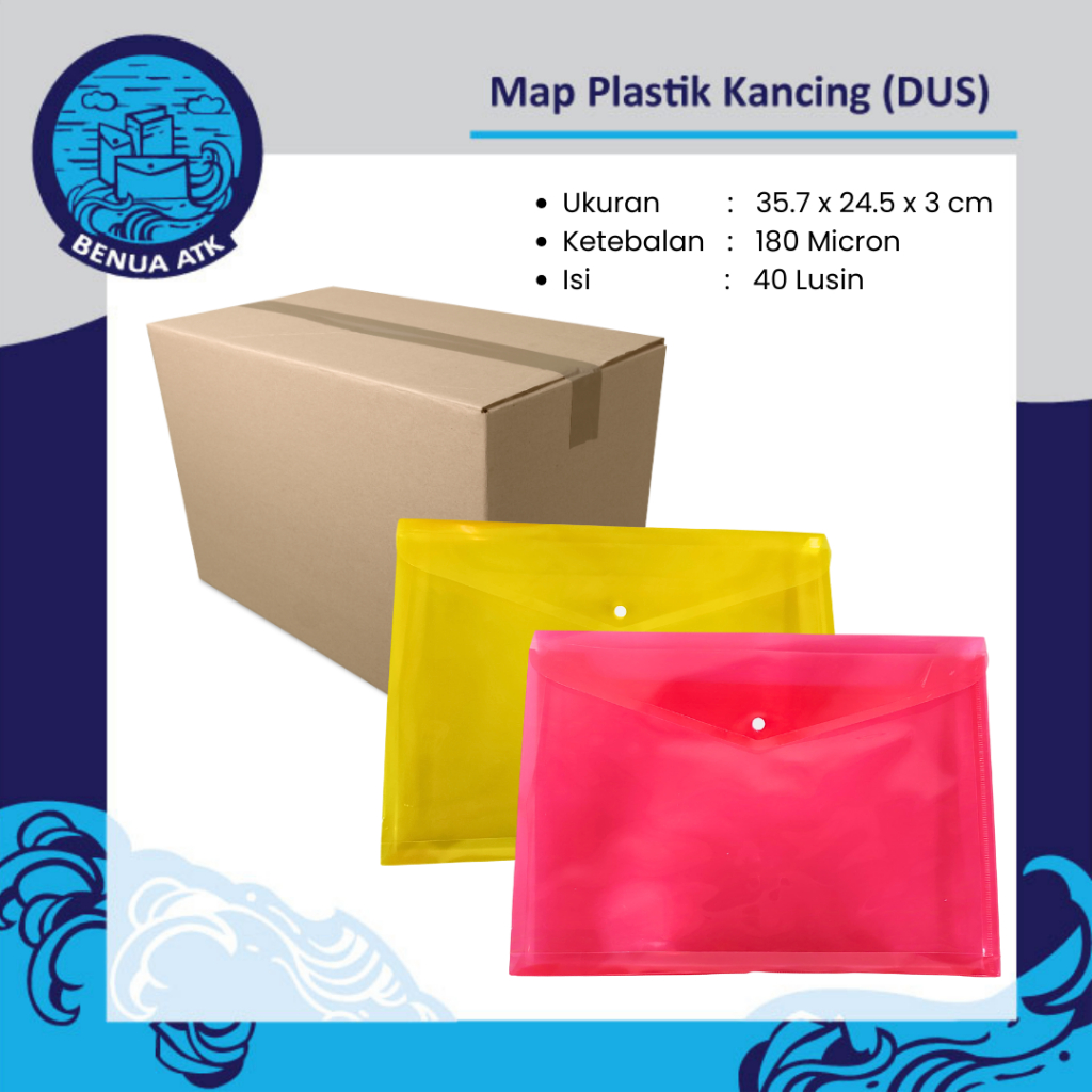 Jual CUCI GUDANG! Map Plastik Kancing / Document Bag Folio (DUS ...