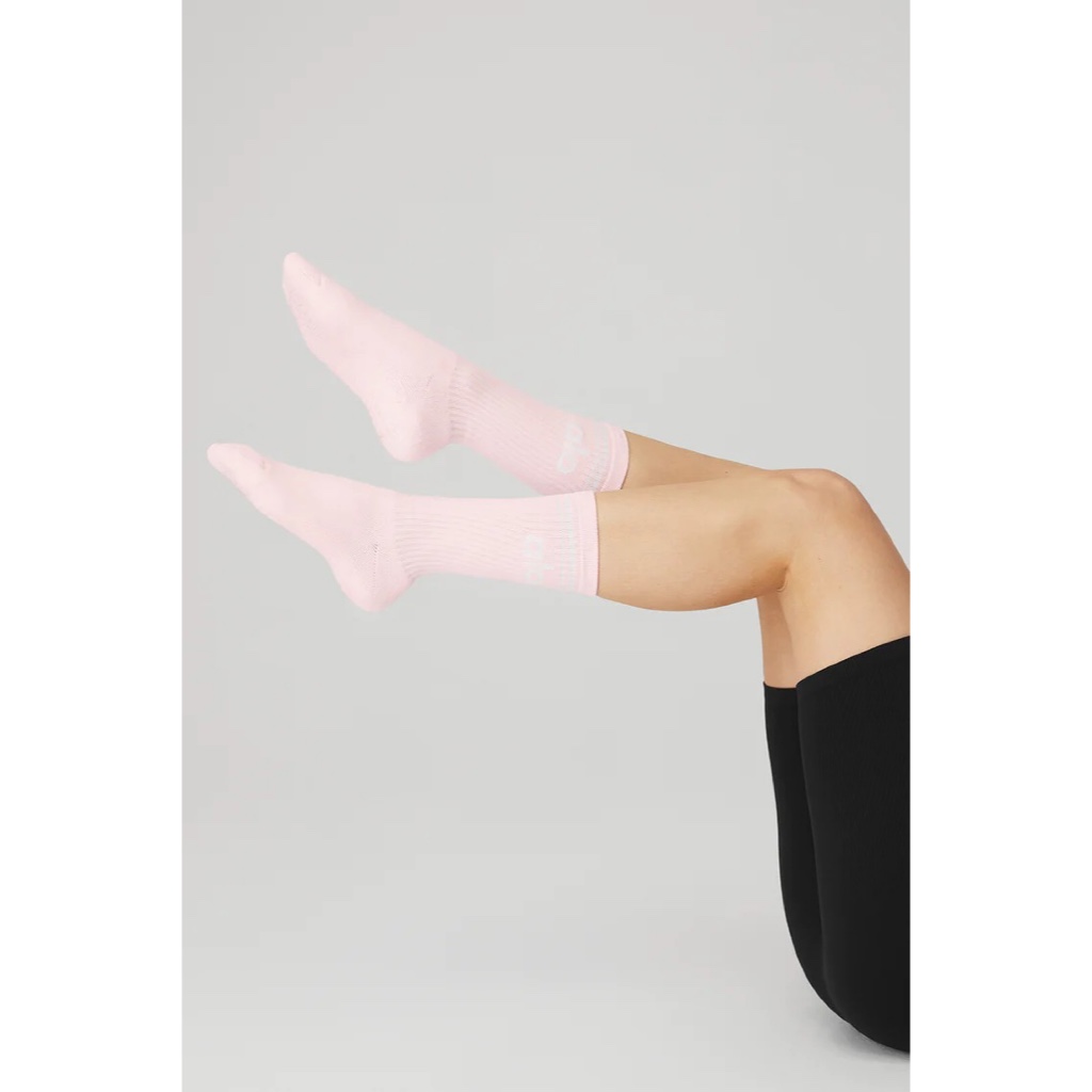 Jual ALO USA Women's Throwback Barre Socks - YOGA Ballet Calf Length ...