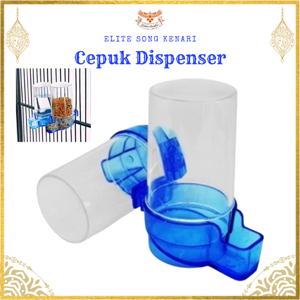 Jual Tabung Cepuk Dispenser Kenari Isi 2 Biru Transparan Elite Song ...