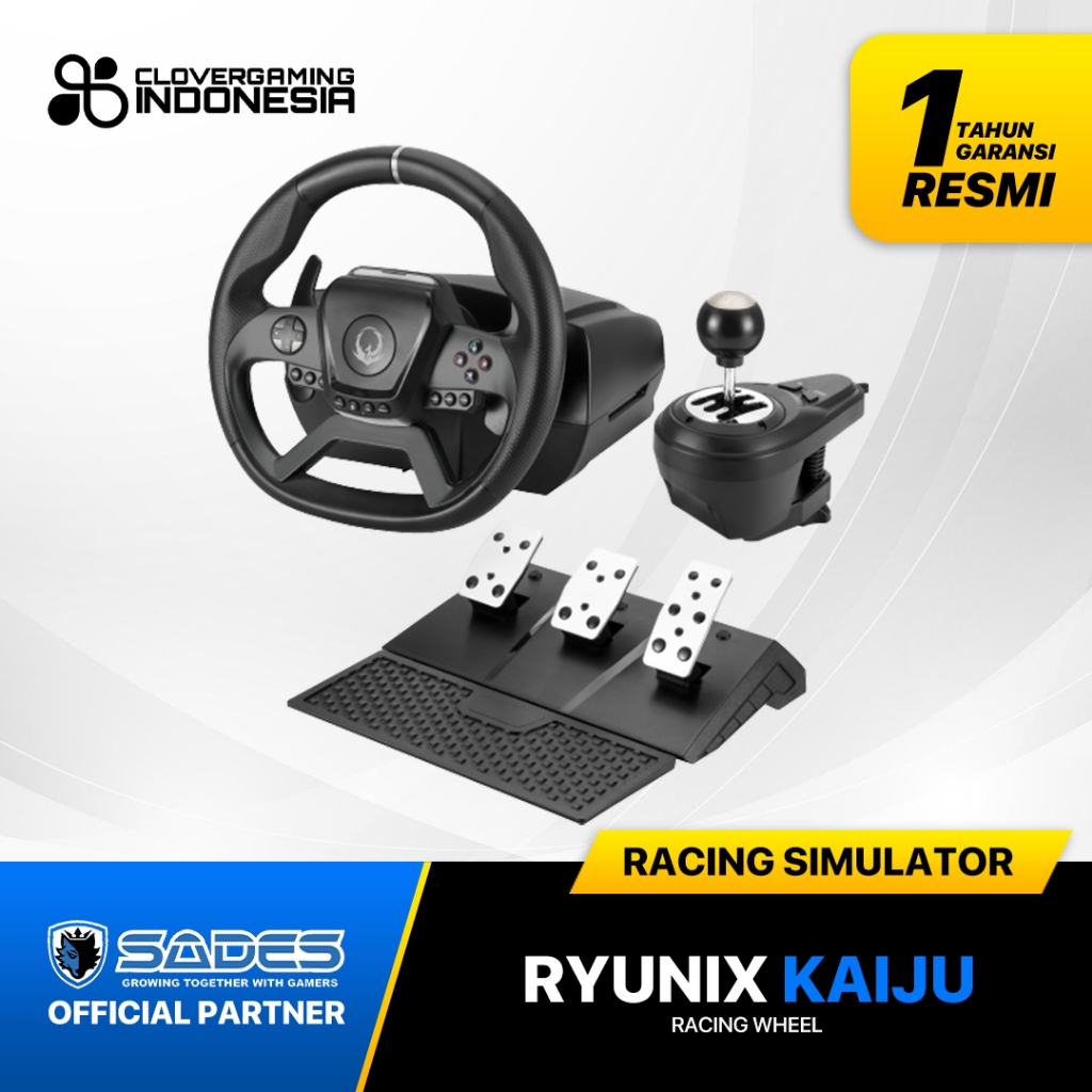 Jual Sades Ryunix Kaiju Force Feedback Driving Racing Wheel XR1 Setir ...