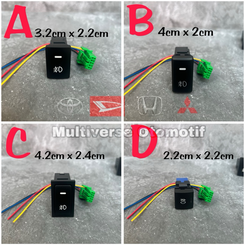 Jual Switch saklar foglamp Avanza Xenia Rush kijang raize Universal ...