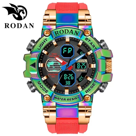 Jual RODAN 8027 JAM TANGAN WANITA/PRIA SPORT ORIGINAL DOUBLE TIME TAHAN ...