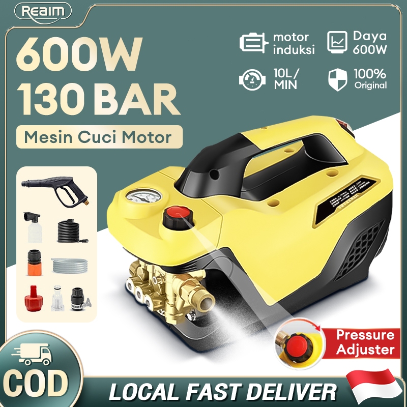 Jual REAIM jet cleaner mesin cuci motor 600W Portabel High Pressure ...