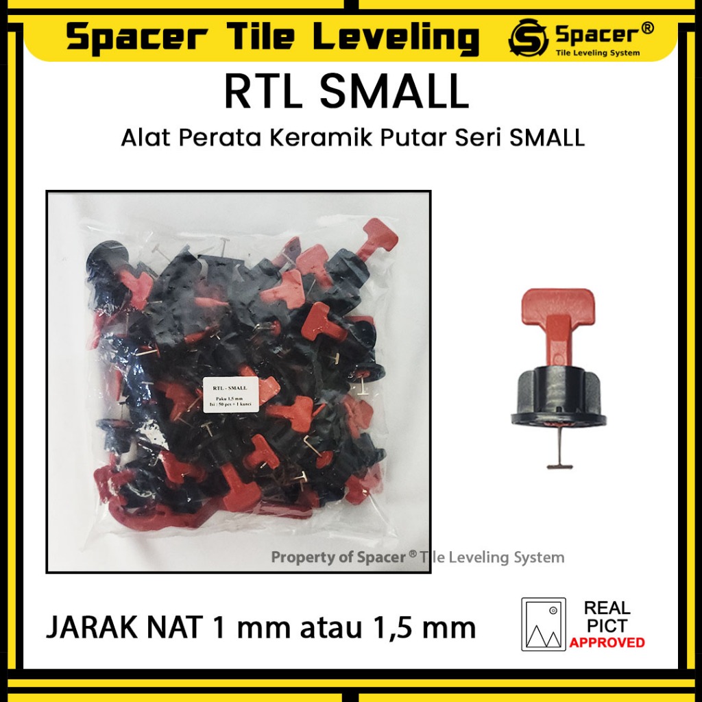 Jual Perata Keramik Putar Seri SMALL Reusable Tile Leveling 1 mm / 1,5 ...