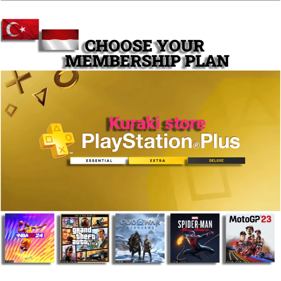 Jual Playstation PS Plus Essential Extra Deluxe PS4 PS5 Region Turkey ...