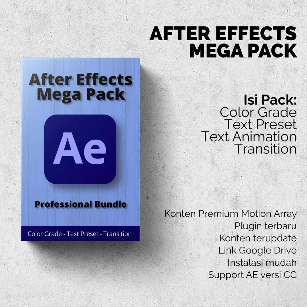Jual AFTER EFFECTS PRESET MEGA PACK - TEXT PRESET - TRANSITION - COLOR ...