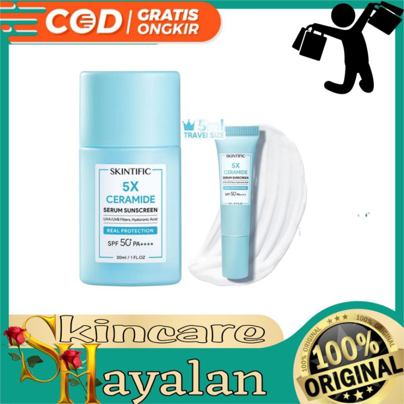 Jual [Skincare Hayalan] SKINTIFIC 5X CERAMIDE SERUM SUNSCREEN SPF 50+ PA++++ 30ml | Shopee Indonesia