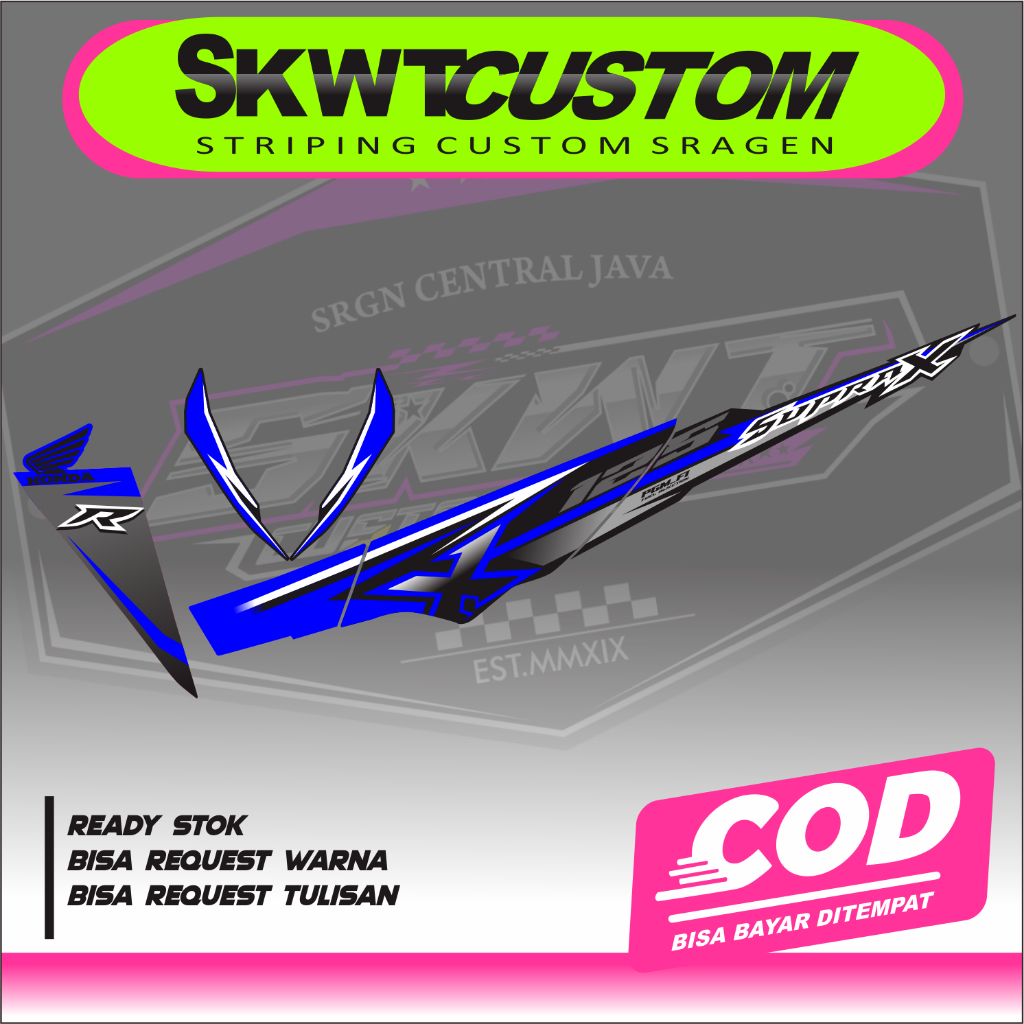 Jual STRIPING SUPRA X 125 BATMAN SUPRA 2008-2012 | Shopee Indonesia