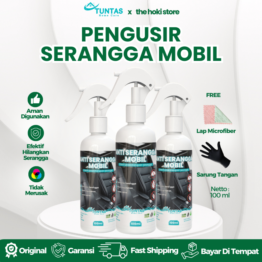 Jual TUNTAS Pengusir Serangga Mobil Aromatic Spray Penghilang Serangga ...