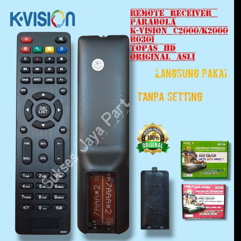 Jual Remote Receiver parabola K-Vision Bromo C2000 Kvision B0301 ...
