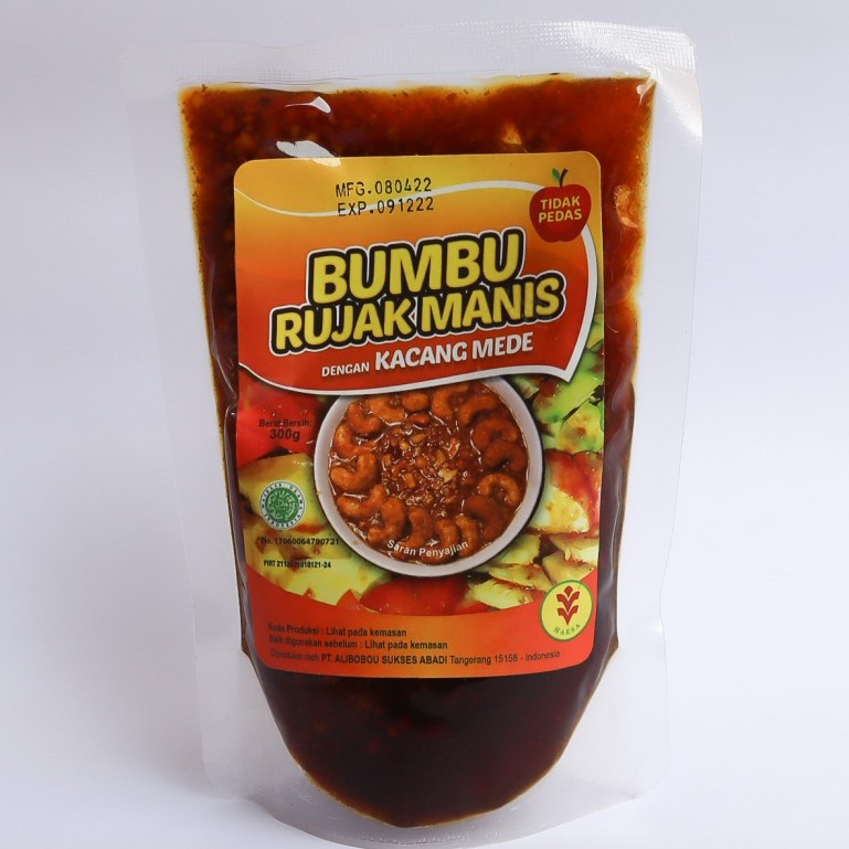 Jual Bumbu Rujak Kacang Mede / Sambal Rujak Gula Merah Pouch 300 gram ...