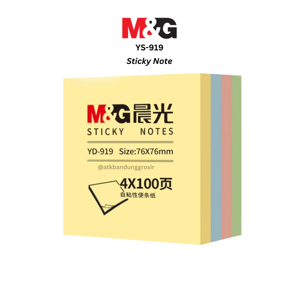 Jual Sticky Notes M&G AS33K105 Ukuran 3X3 Inch Sticky Notes 4 Warna ...