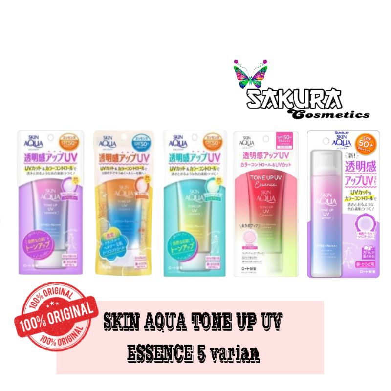 Jual READY STOCK!! SKIN AQUA TONE UP SUNSCREEN & SPRAY MADE IN JAPAN ...