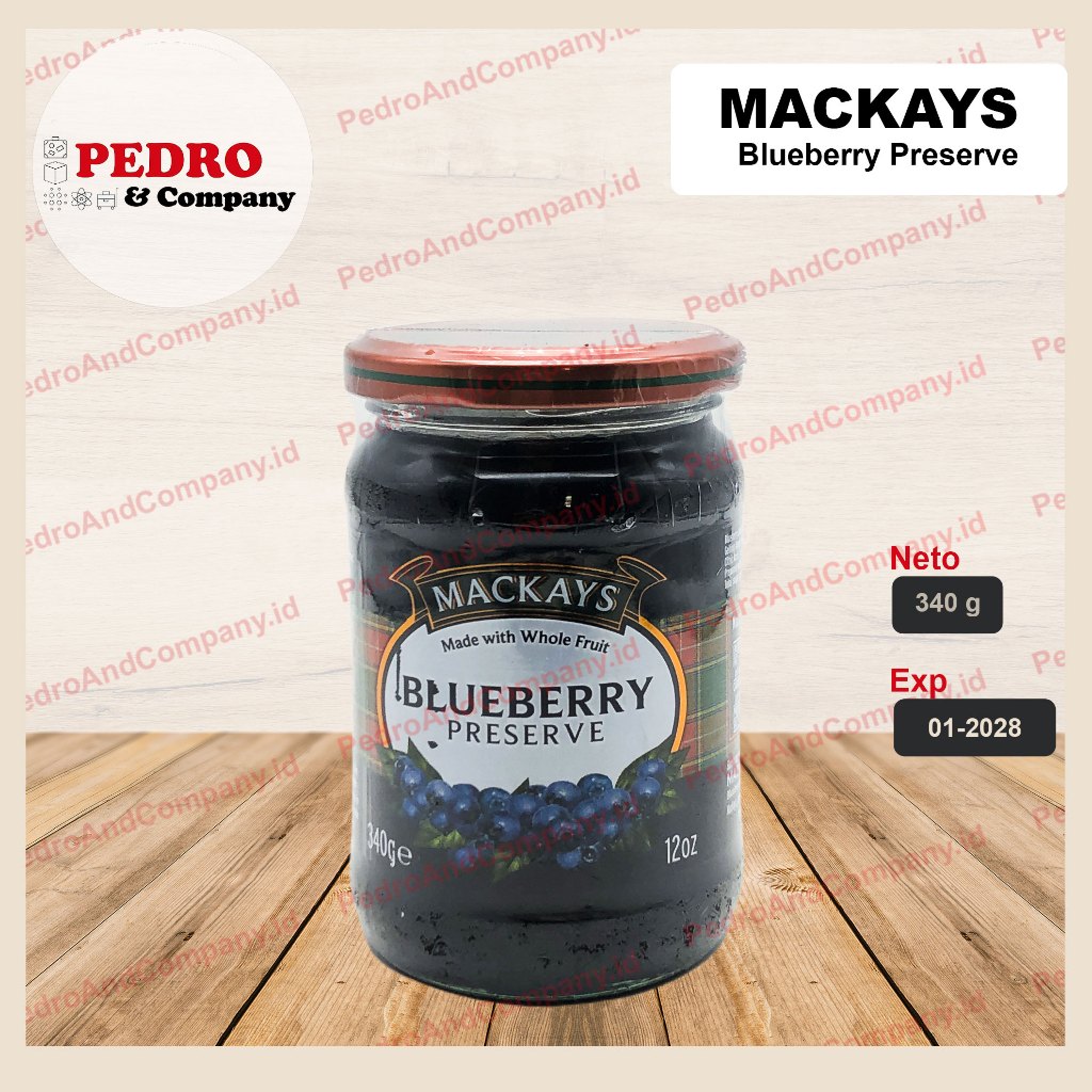 Jual Mackays - Blueberry preserve jam/ selai roti rada bluberi (340 gr ...