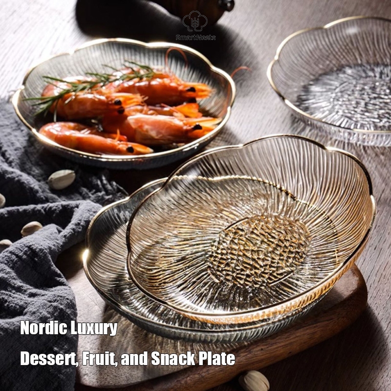 Jual Platter buah / Transparan Piring Aesthetic Bentuk Bunga ruang tamu ...