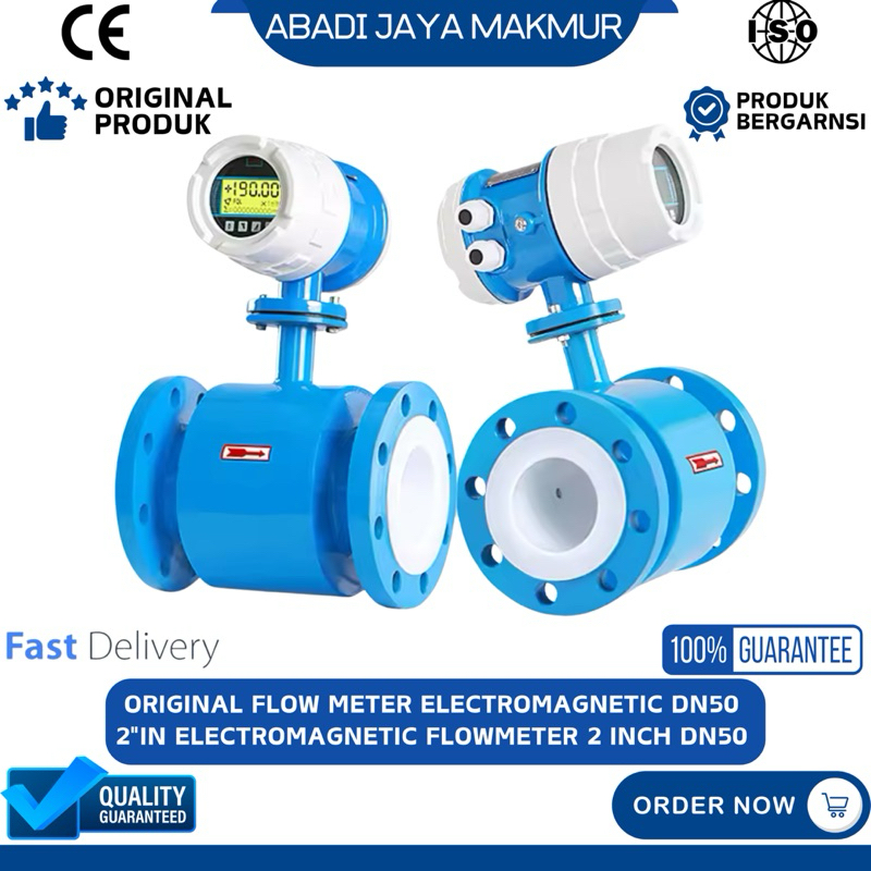Jual flow meter electromagnetic DN 50 Electromagnetic Flowmeter 2 inch ...