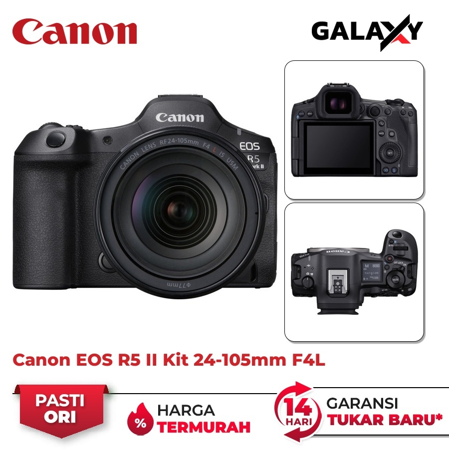 Jual Canon EOS R5 II Kit 24-105mm F4L Mirrorless Camera R5II Mark 2 Garansi Resmi | Shopee Indonesia