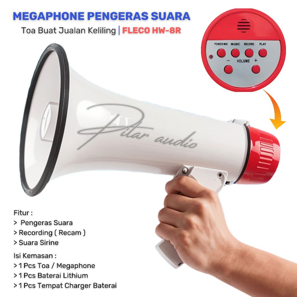 Jual Megaphone Toa Fleco Multifungsi HW-8R - Toa Fleco - Toa Speaker ...