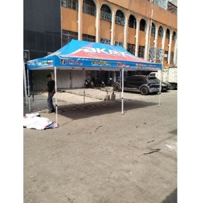 Jual tenda lipat ukuran 3x6 besi putih ketbalan besi 1, 2 mm Atap ...