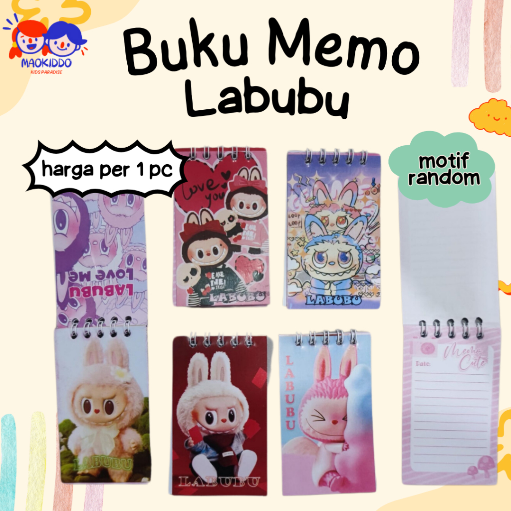 Jual Buku Memo Labubu Notes kecil anak | Shopee Indonesia