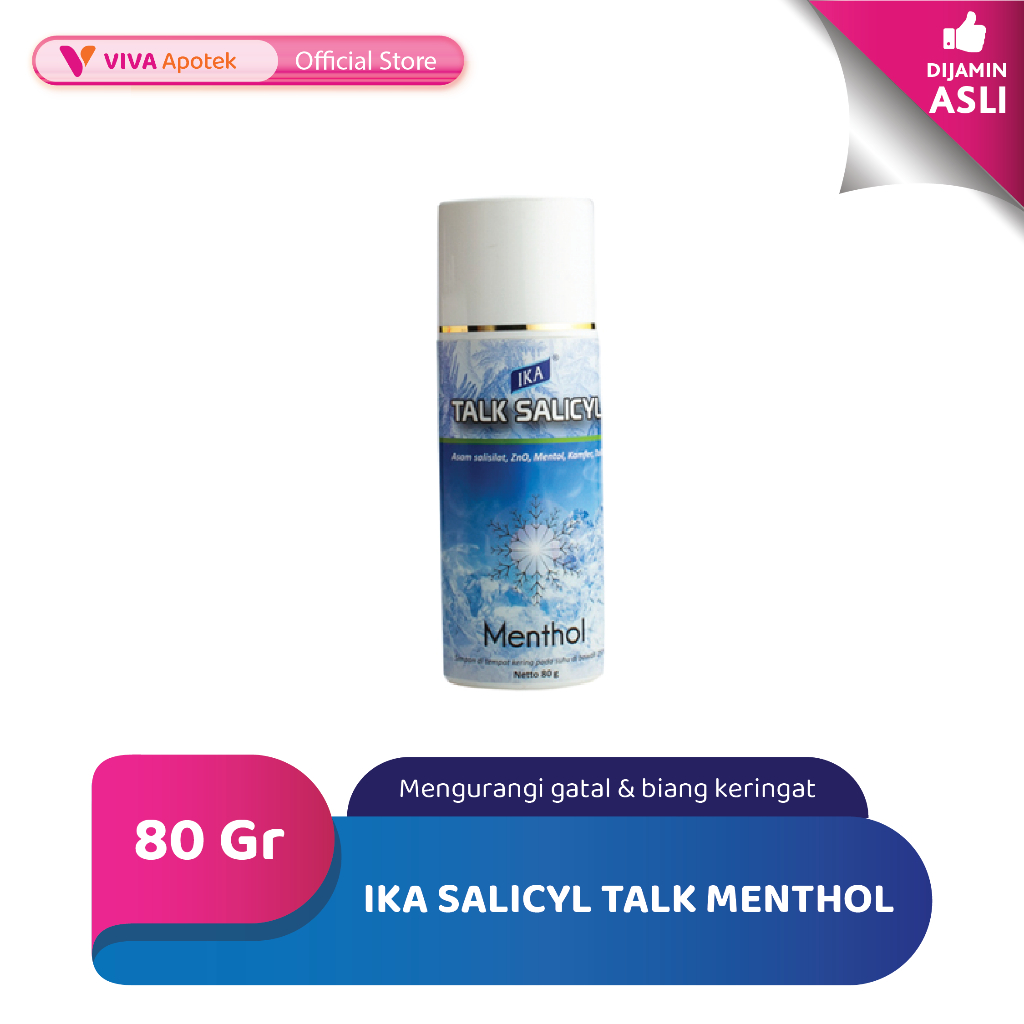 Jual Ika Salicyl Talk Menthol untuk Gatal & Biang Keringat (80 Gram ...