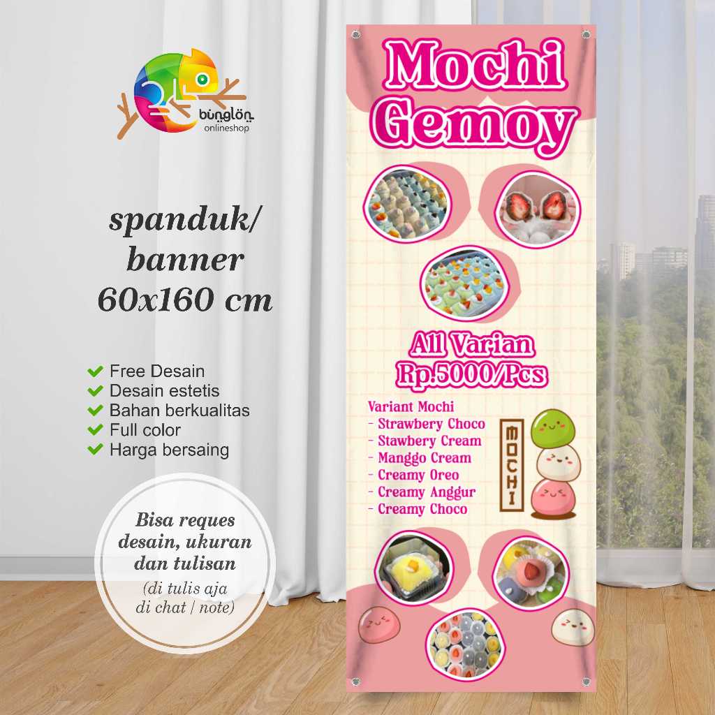 Jual Cetak Spanduk Banner Mochi Gemoy | Shopee Indonesia