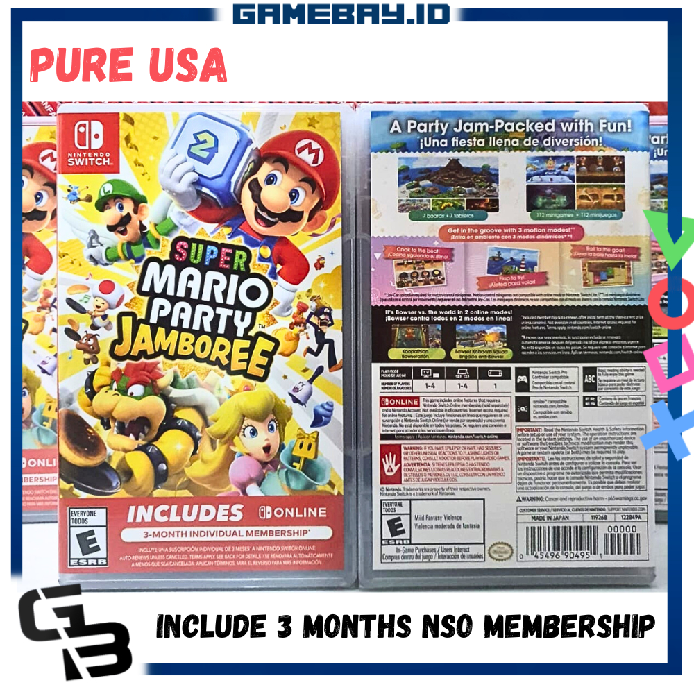 Jual PURE USA Nintendo Switch Super Mario Party Jamboree + 3 Months NSO ...