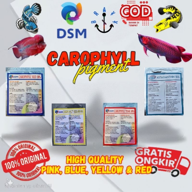 Jual Obat pertegas warna hewan Obat Pewarna alami CAROPHYLL PINK, RED ...