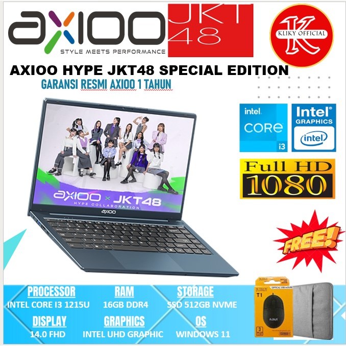 Jual Laptop AXIOO MYBOOK HYPE JKT48 SPECIAL EDITION INTEL I3 1215U Ram ...
