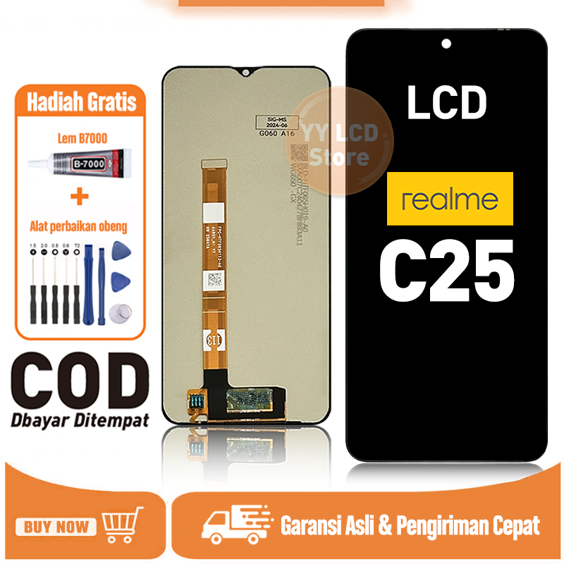 Jual 【ORIGINAL】LCD FOR Realme C25 COD Touchscreen Fullset Ori Asli Compatible For Glass Touch ...