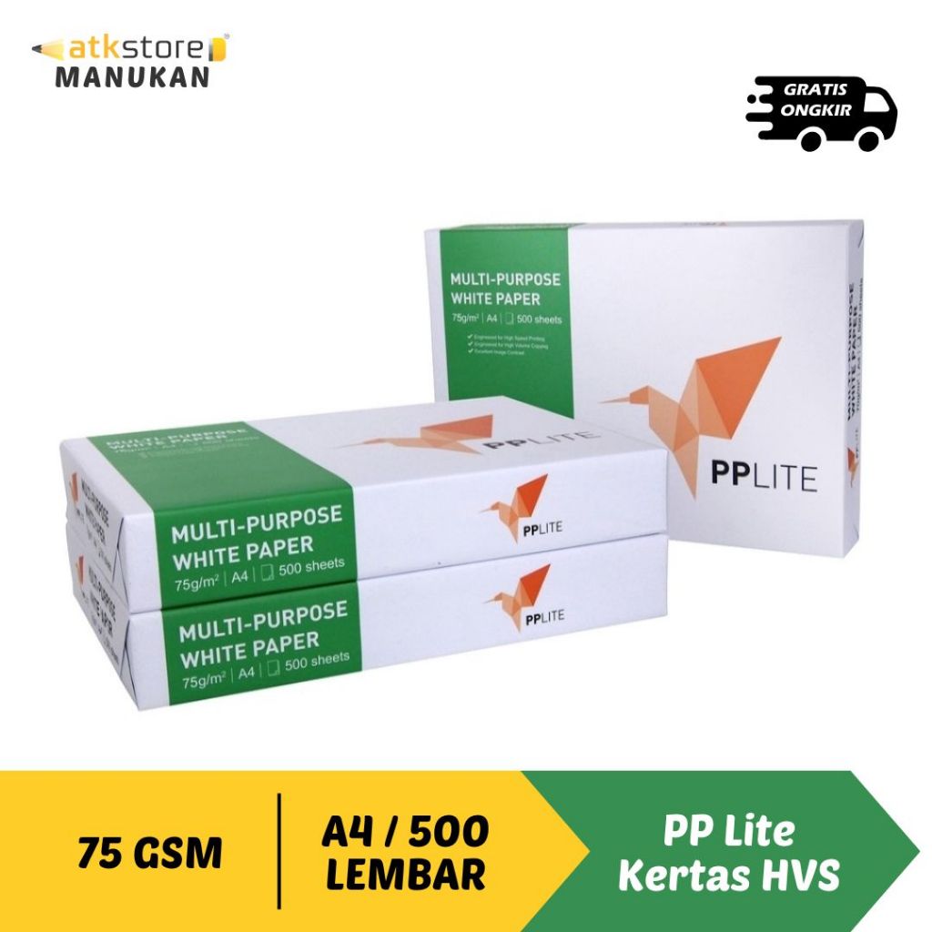Jual [1 RIM] KERTAS HVS PP LITE A4 75 Gsm 1 RIM / 500 Kertas HVS ...