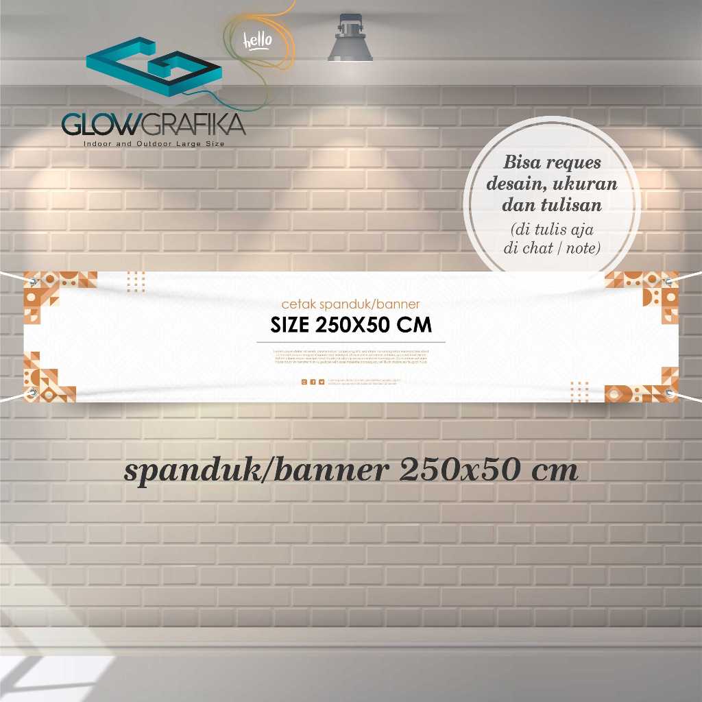 Jual Cetak Print Spanduk Banner Ukuran 250x50 Cm Custom Design | Shopee ...