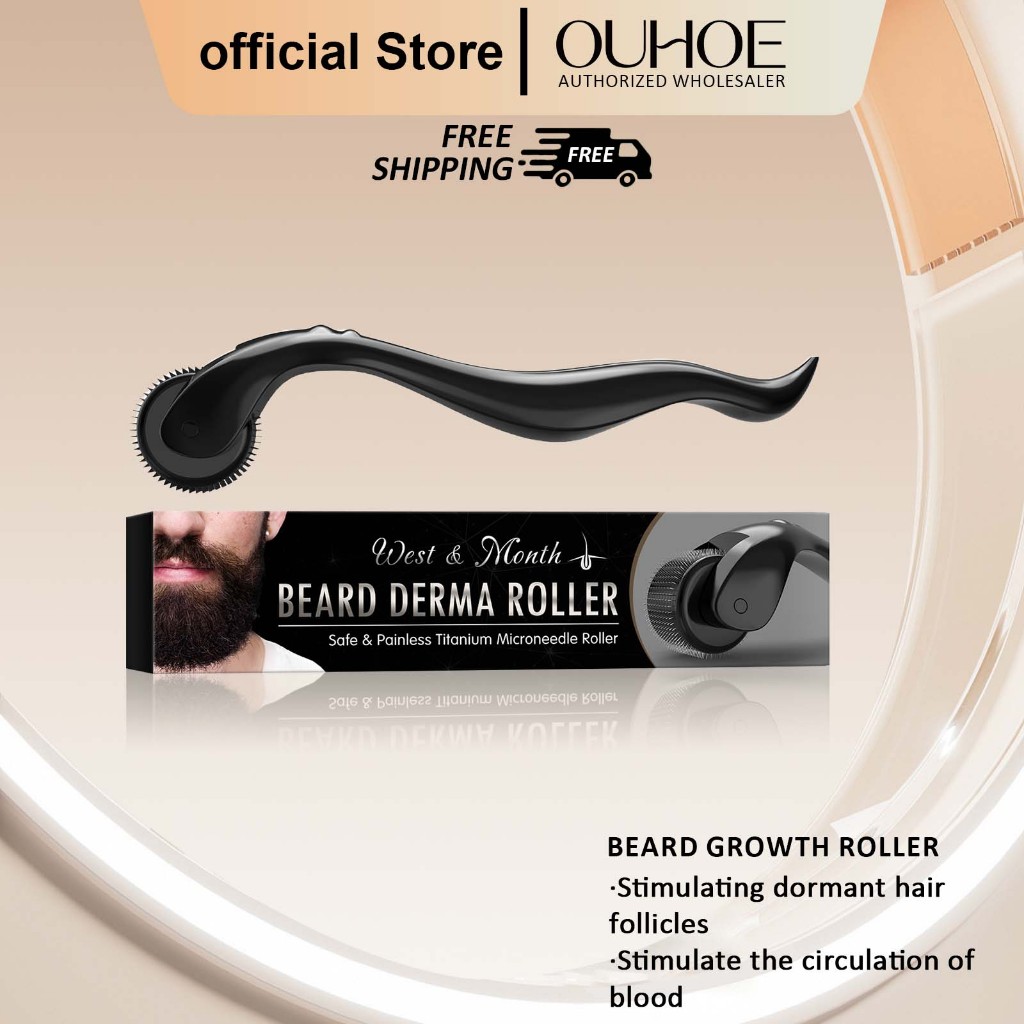 Jual Dermaroller Derma Roller 30g Scalp Roller Men Beard Growth Nourishing Anti Hair Loss ...